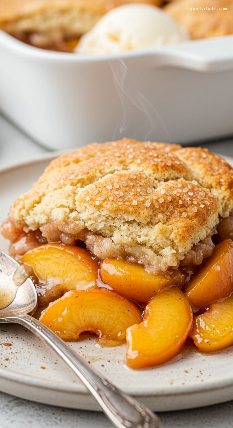 Classic Peach Cobbler with Buttermilk Biscuits – Imperial Recipes