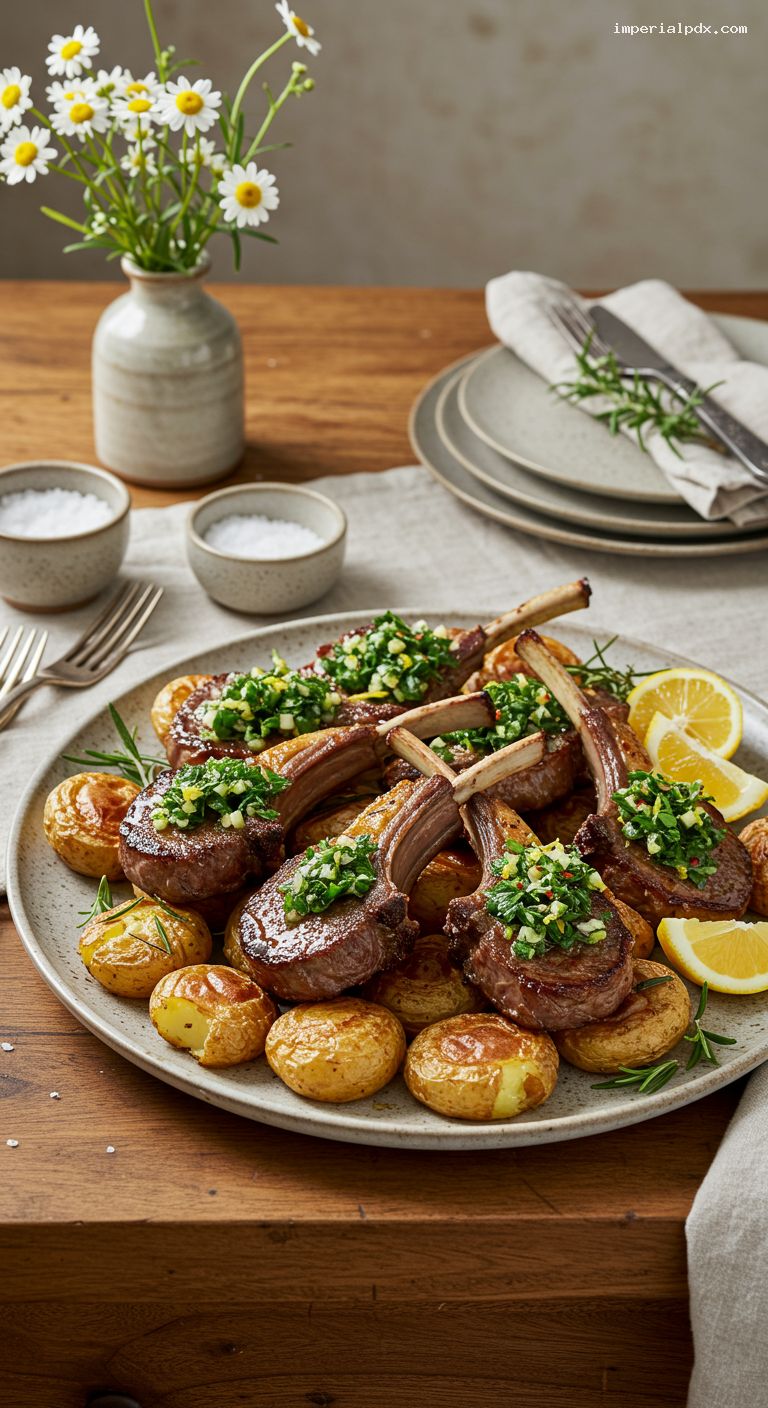 Lemon-Garlic Lamb Chops with Parsley Lemon Salsa – Imperial Recipes