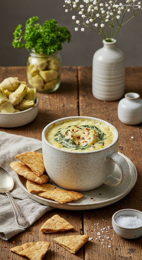Microwave Spinach Artichoke Mug Dip – Imperial Recipes
