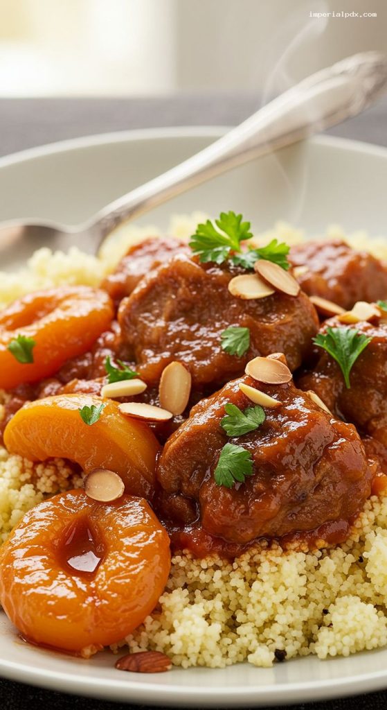 Moroccan Lamb Stew with Apricots and Almonds – Imperial Recipes