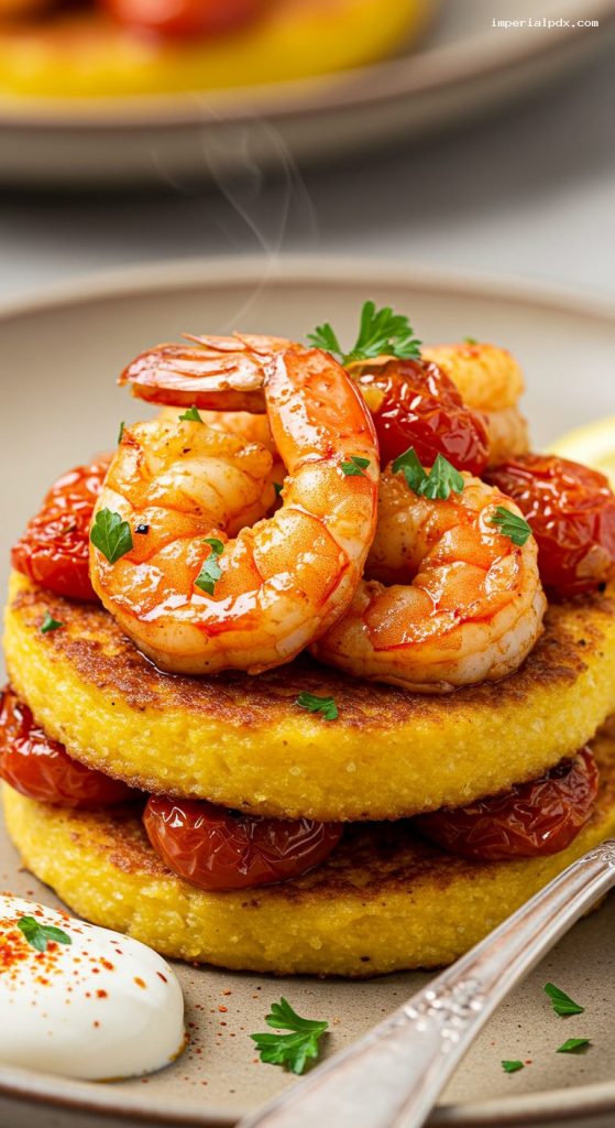 Sheet-Pan Smoky Paprika Shrimp with Crispy Polenta – Imperial Recipes
