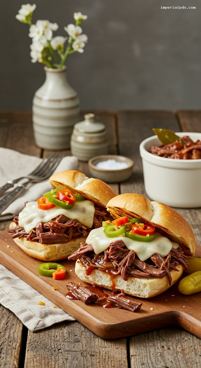 Slow Cooker Balsamic Italian Beef Sandwiches – Imperial Recipes