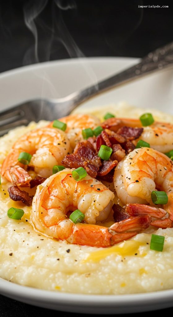 Slow Cooker Shrimp and Grits with Bacon and Scallions – Imperial Recipes