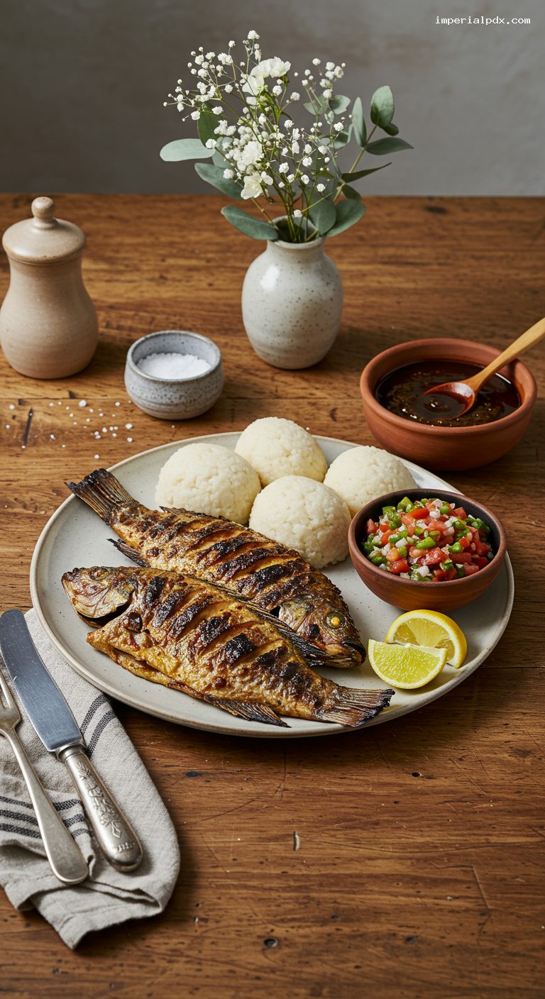 Banku with Grilled Tilapia and Shito Sauce – Imperial Recipes