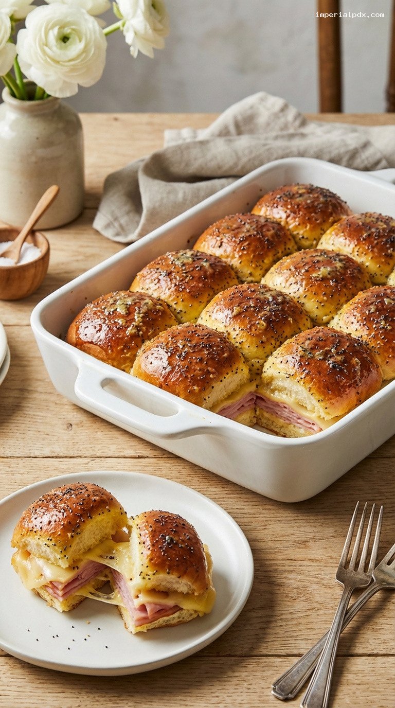 Buttery Dijon-Glazed Hawaiian Ham and Swiss Sliders – Imperial Recipes