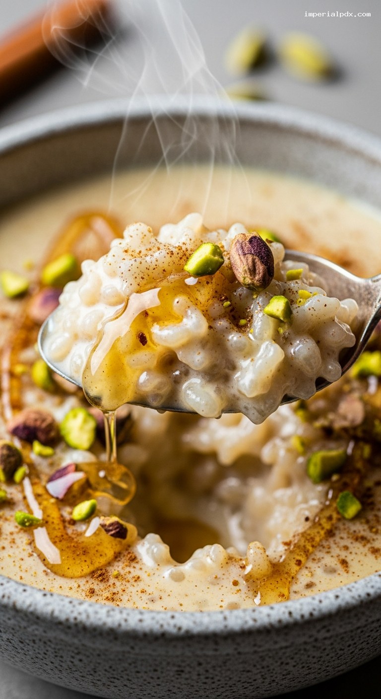Chai-Spiced Rice Pudding with Honey and Pistachios – Imperial Recipes