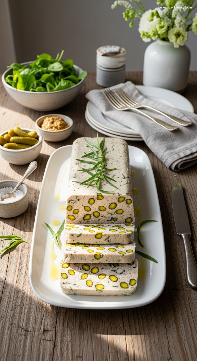 Chicken and Pistachio Terrine with Tarragon Cream – Imperial Recipes