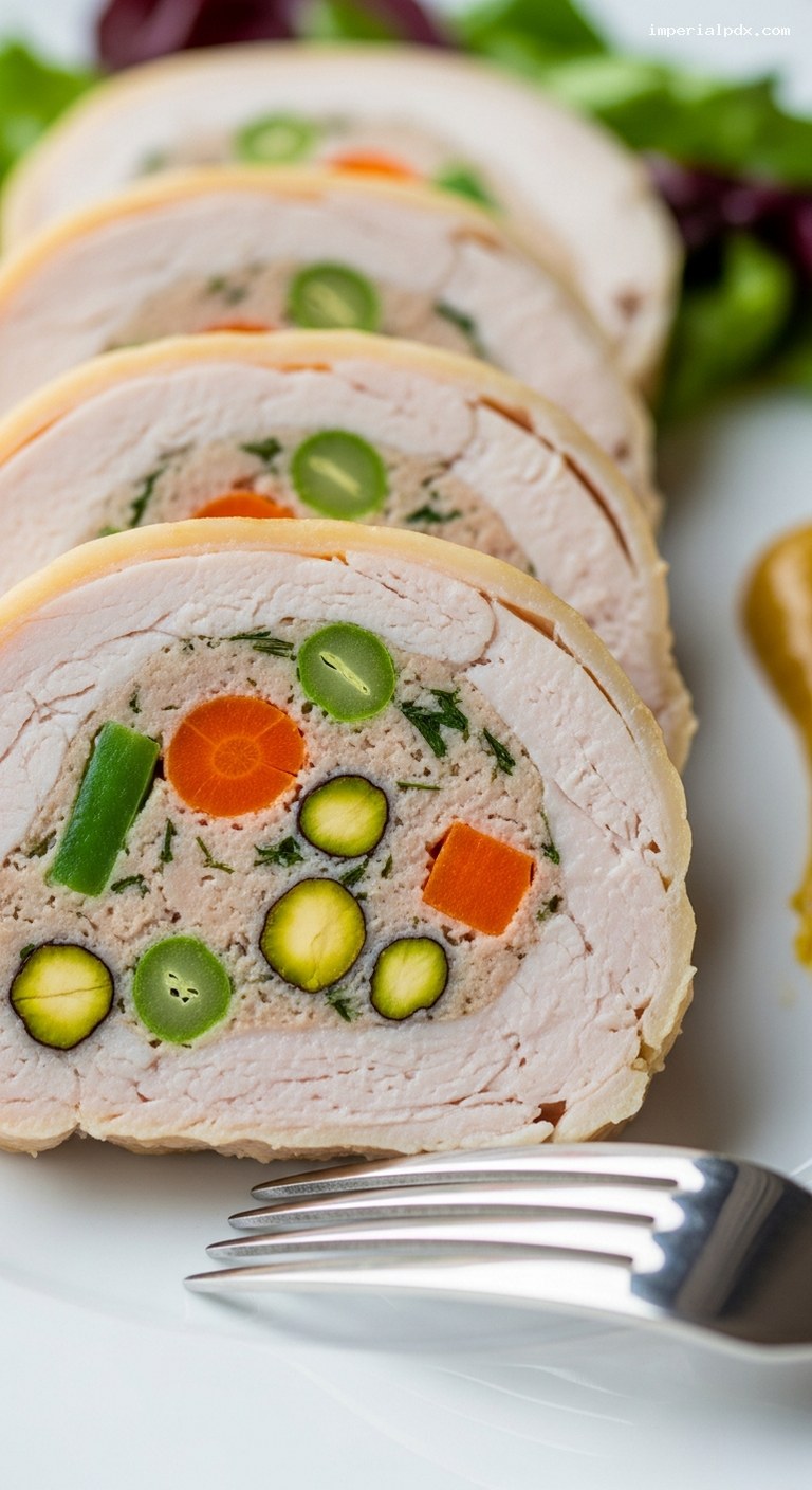 Chicken Galantine with Herb and Pistachio Forcemeat – Imperial Recipes
