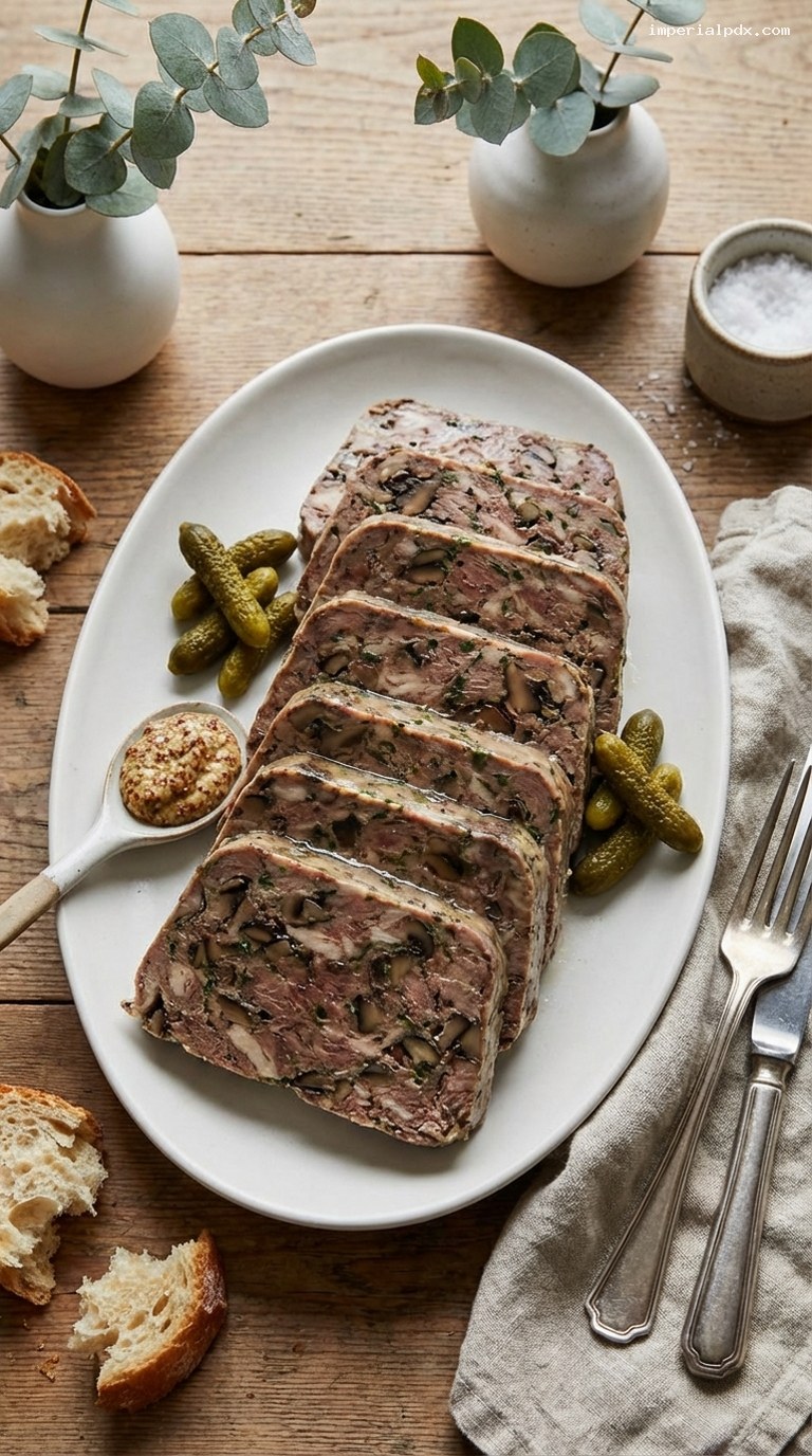 Chilled Beef and Mushroom Loaf with Sherry – Imperial Recipes