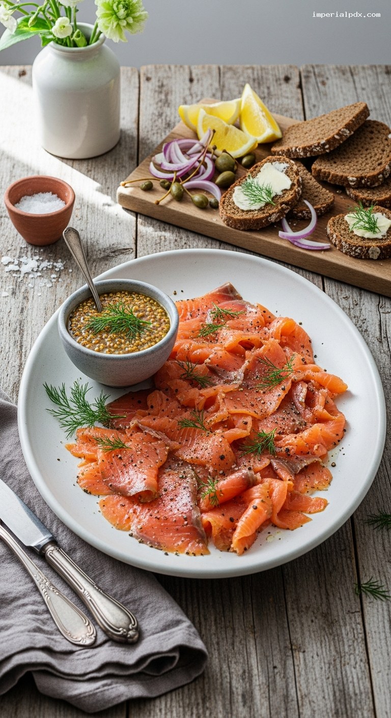 Citrus Dill Gravlax With Mustard Sauce and Rye – Imperial Recipes