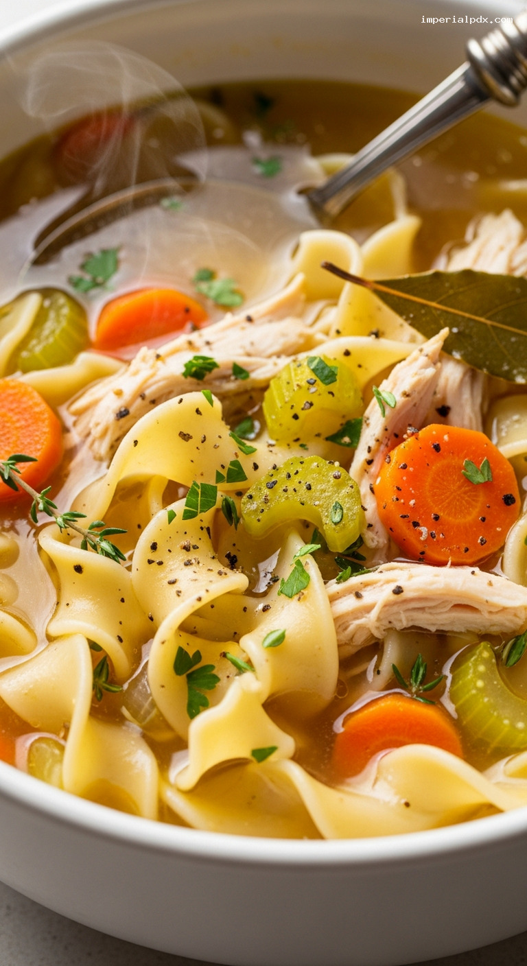 Classic Chicken Noodle Soup with Lemon and Herbs – Imperial Recipes