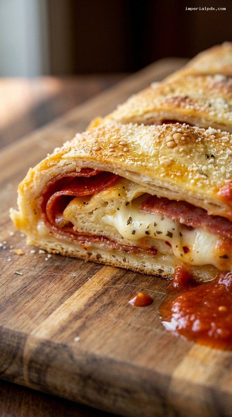 Classic Italian Stromboli with Salami, Pepperoni and Provolone ...