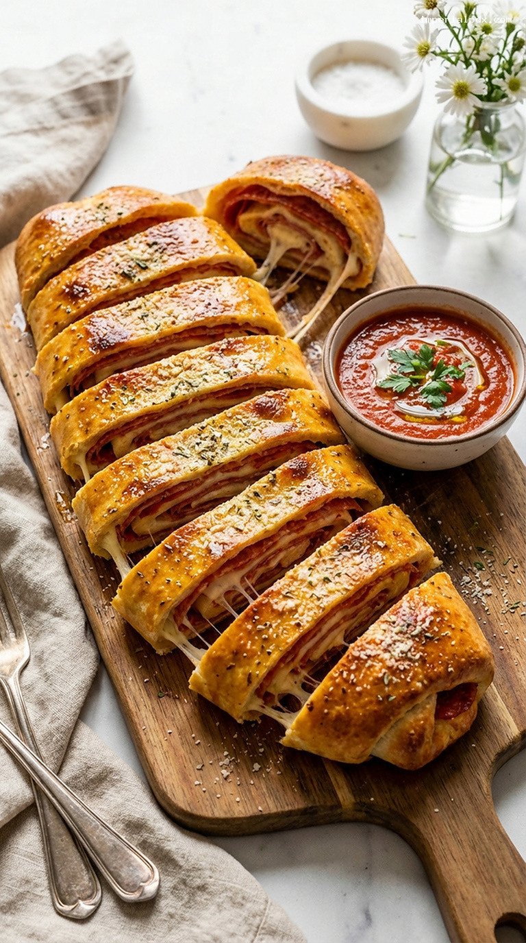 Classic Italian Stromboli with Salami, Pepperoni and Provolone ...