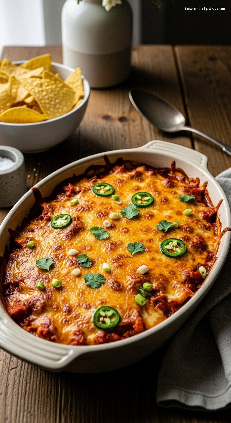 Creamy Cheesy Chicken Enchilada Dip – Imperial Recipes