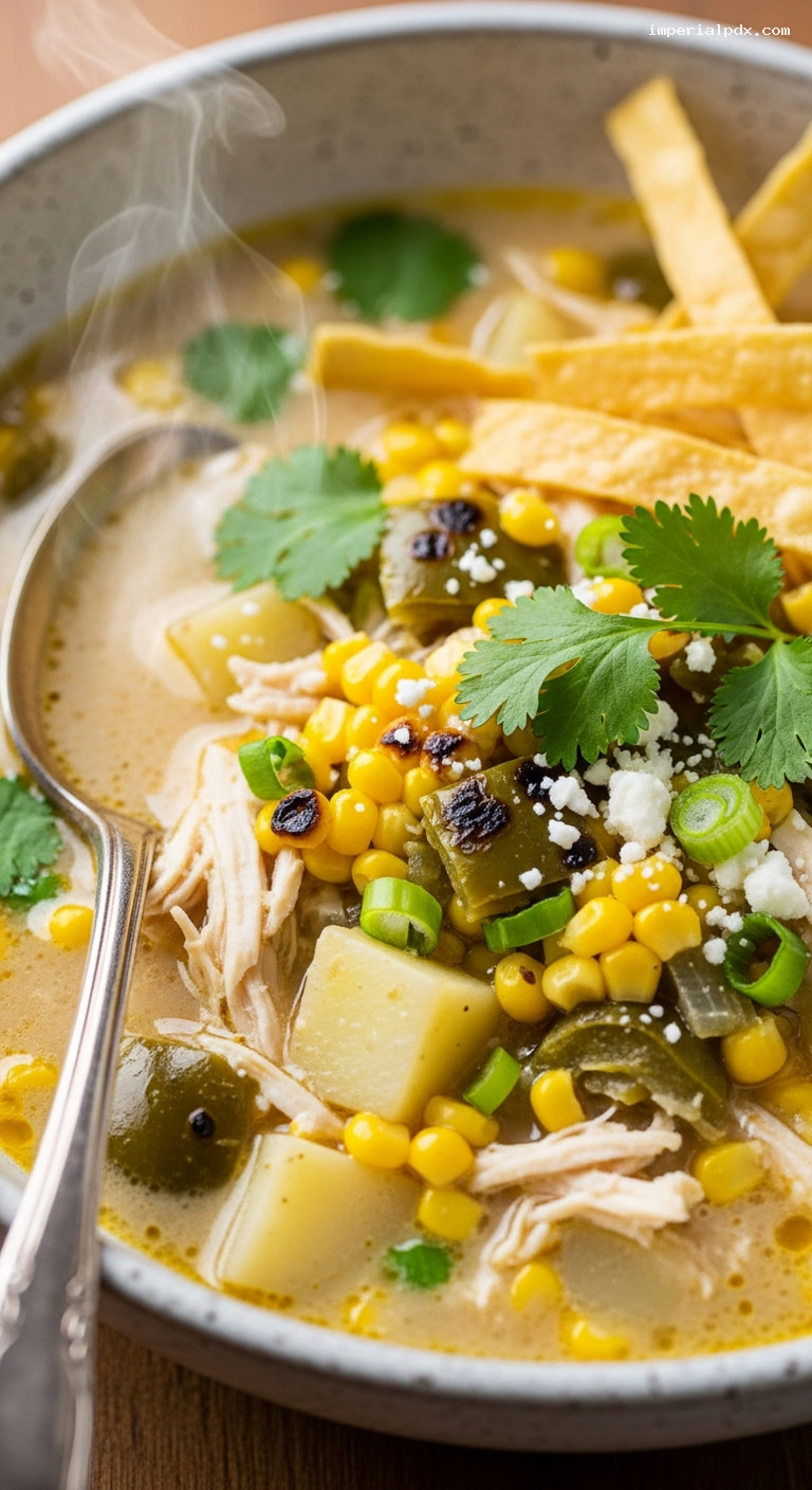 Creamy Chicken and Corn Poblano Chowder – Imperial Recipes