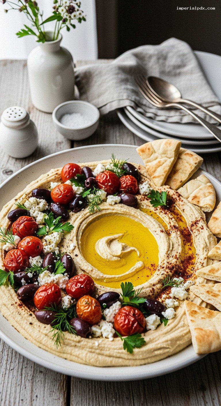 Creamy Mediterranean Hummus Platter with Roasted Tomatoes – Imperial ...