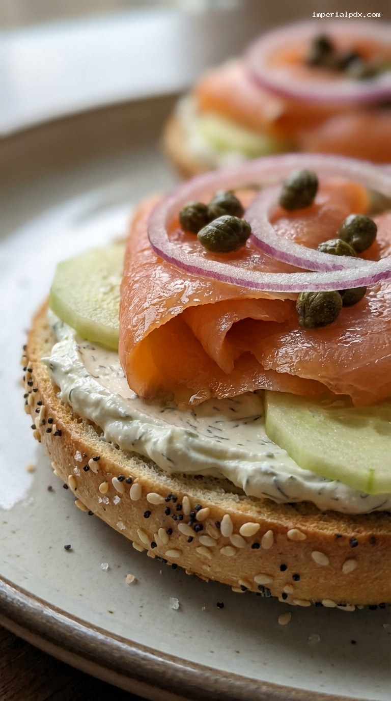 Everything Bagel With Lox and Lemon-Dill Schmear – Imperial Recipes