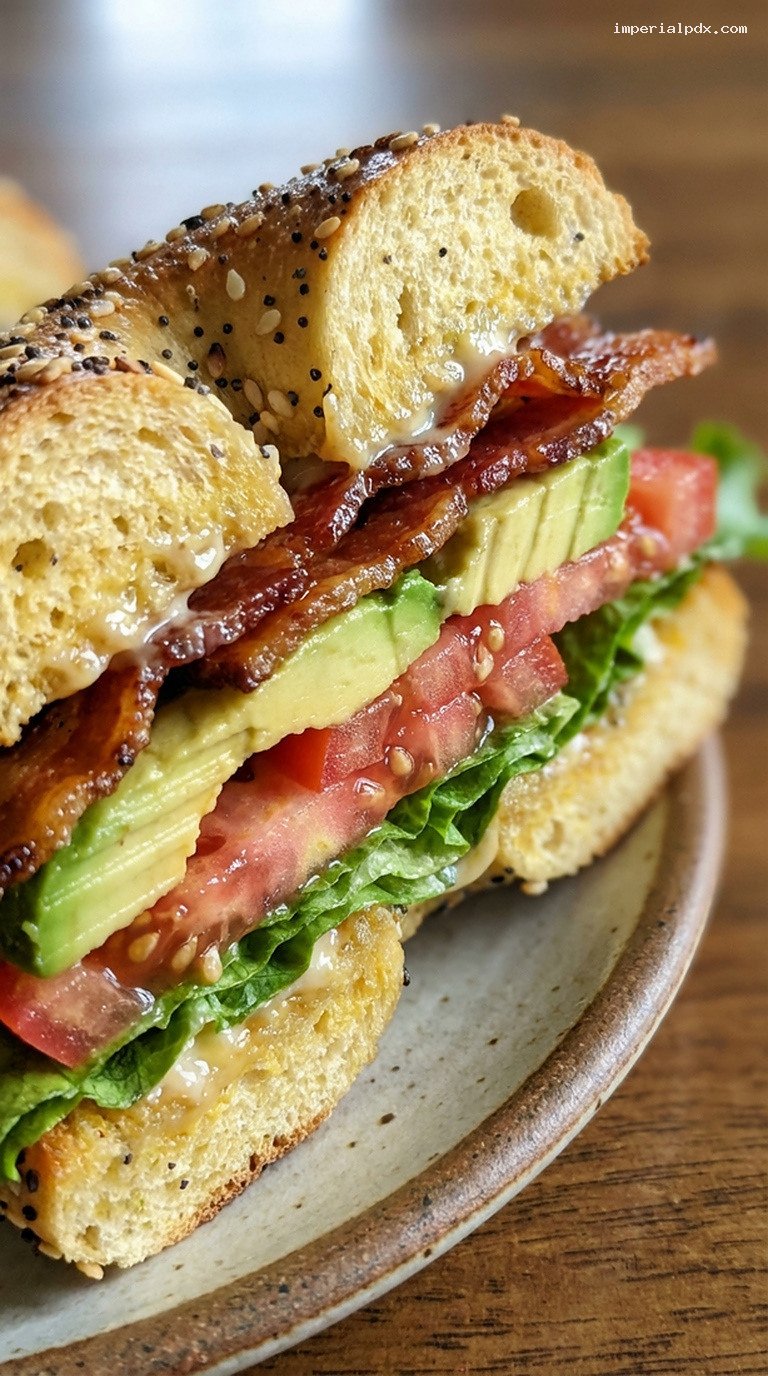 Everything BLTA Bagel with Lemon Garlic Mayo – Imperial Recipes