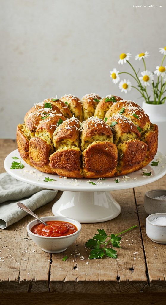 Garlic Parmesan Pull-Apart Bread with Marinara – Imperial Recipes