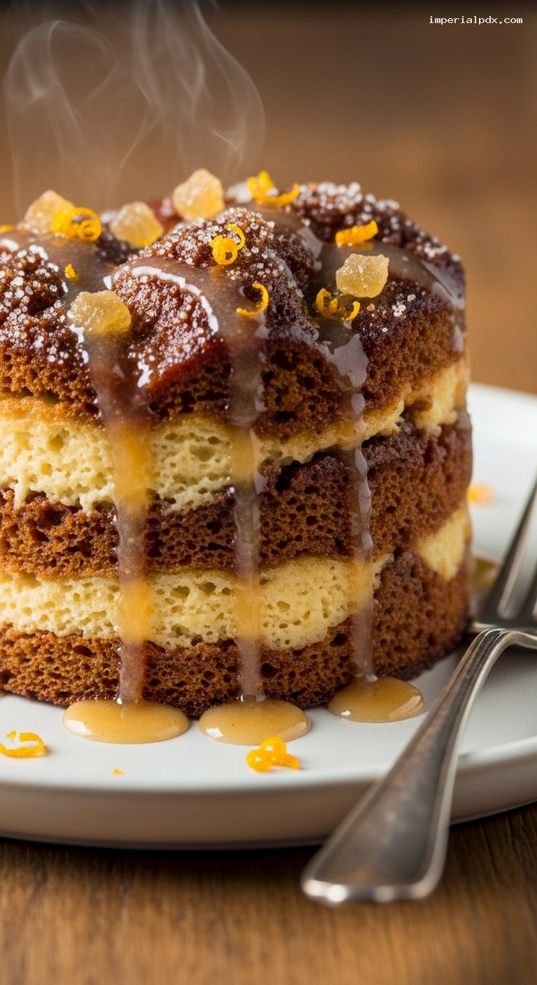 Gingerbread Bread Pudding with Rum Glaze – Imperial Recipes