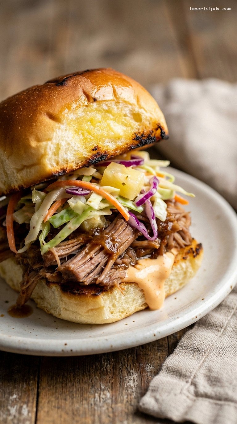 Hawaiian Kalua Pork Sliders With Pineapple Slaw – Imperial Recipes