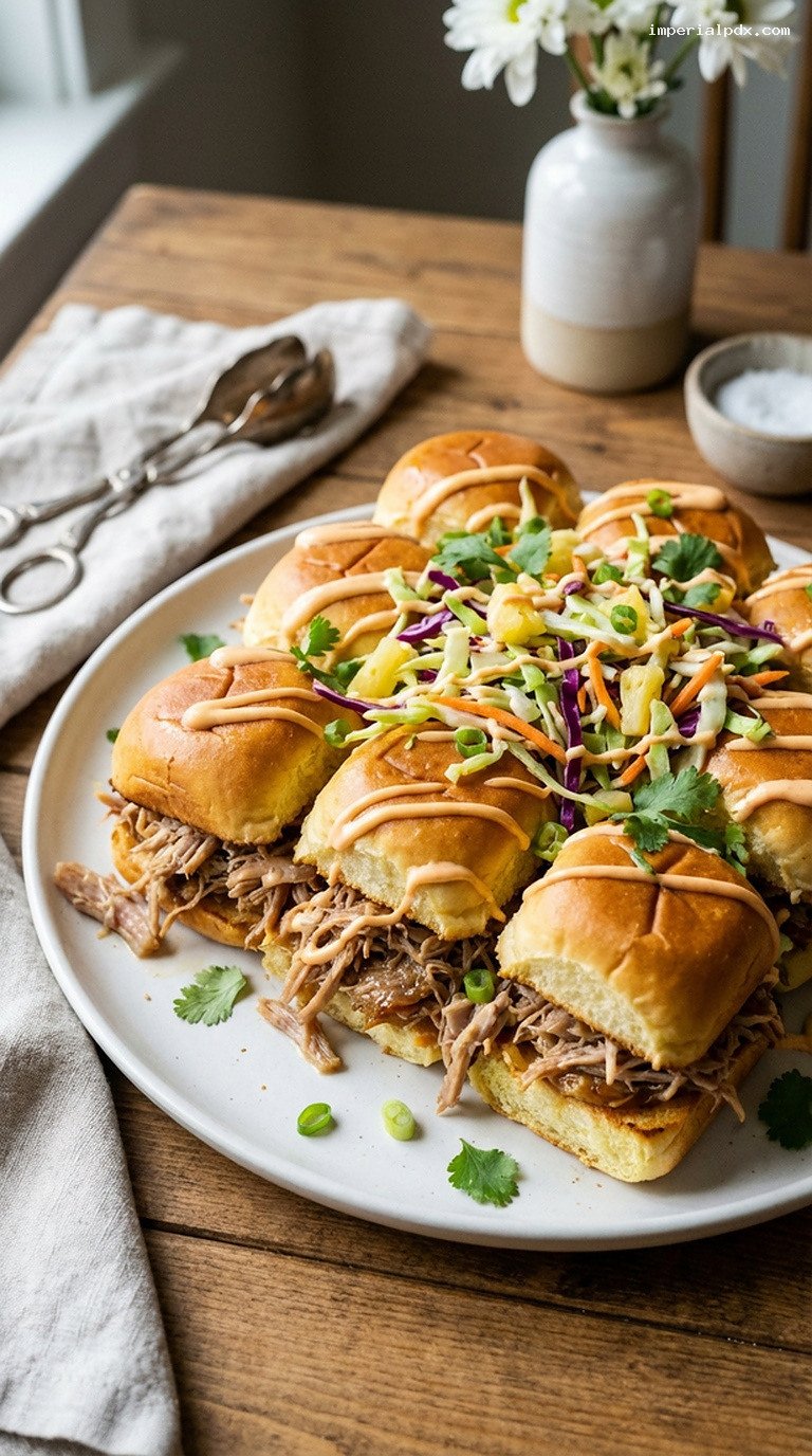 Hawaiian Kalua Pork Sliders With Pineapple Slaw – Imperial Recipes