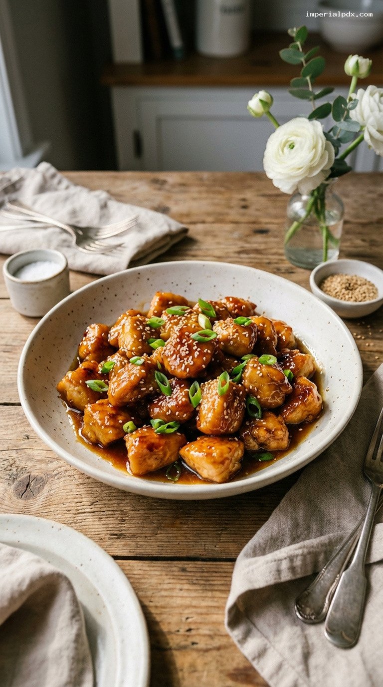 Pan-Seared Sticky Honey Garlic Chicken Bites – Imperial Recipes