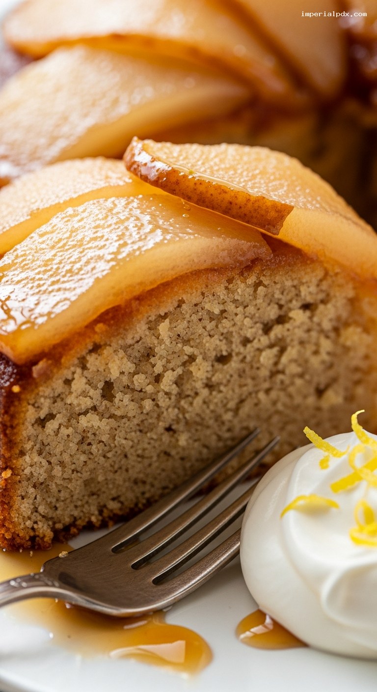 Pear Ginger Upside-Down Cake with Caramelized Pears – Imperial Recipes