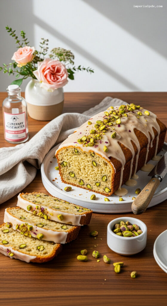 Rosewater Pistachio Tea Loaf - Imperial Recipes