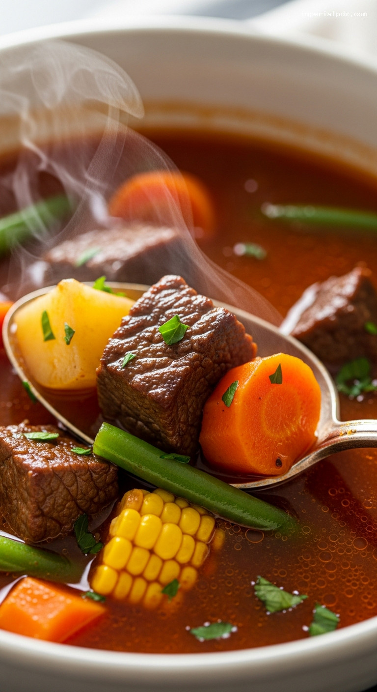 Rustic Vegetable-Beef Soup with Farmhouse Broth - Imperial Recipes