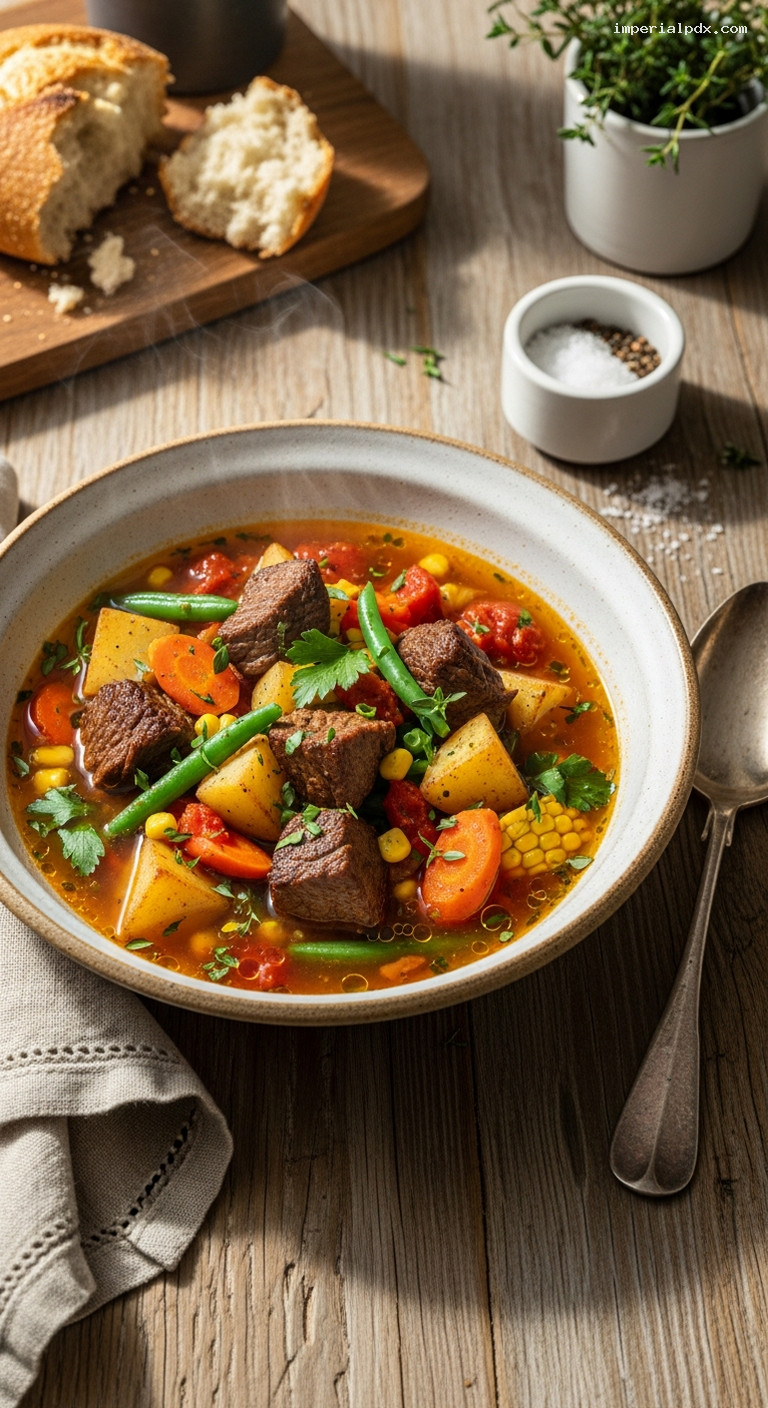 Rustic Vegetable-Beef Soup with Farmhouse Broth – Imperial Recipes