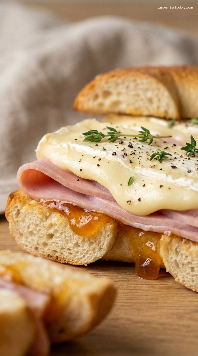 Savory-Sweet Ham, Brie and Apricot Bagel – Imperial Recipes