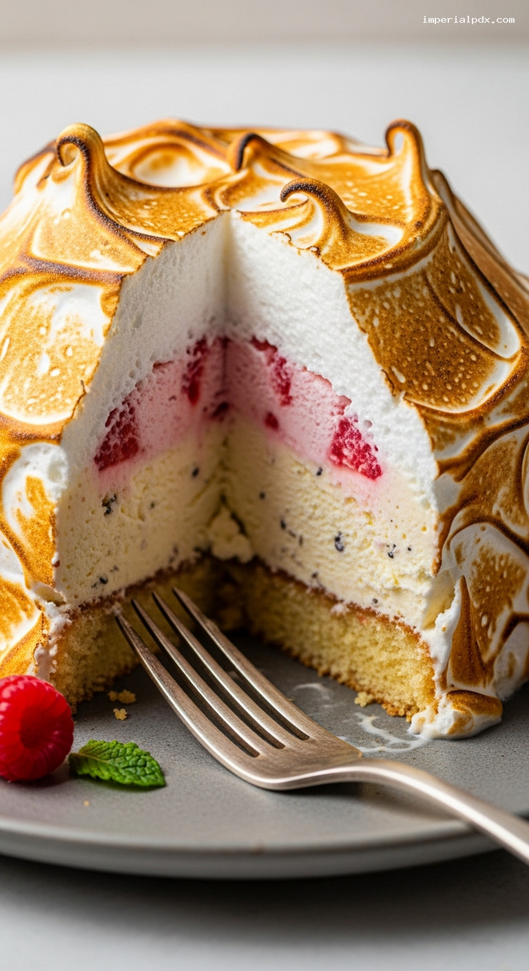 Show-Stopping Baked Alaska with Pound Cake and Meringue – Imperial Recipes