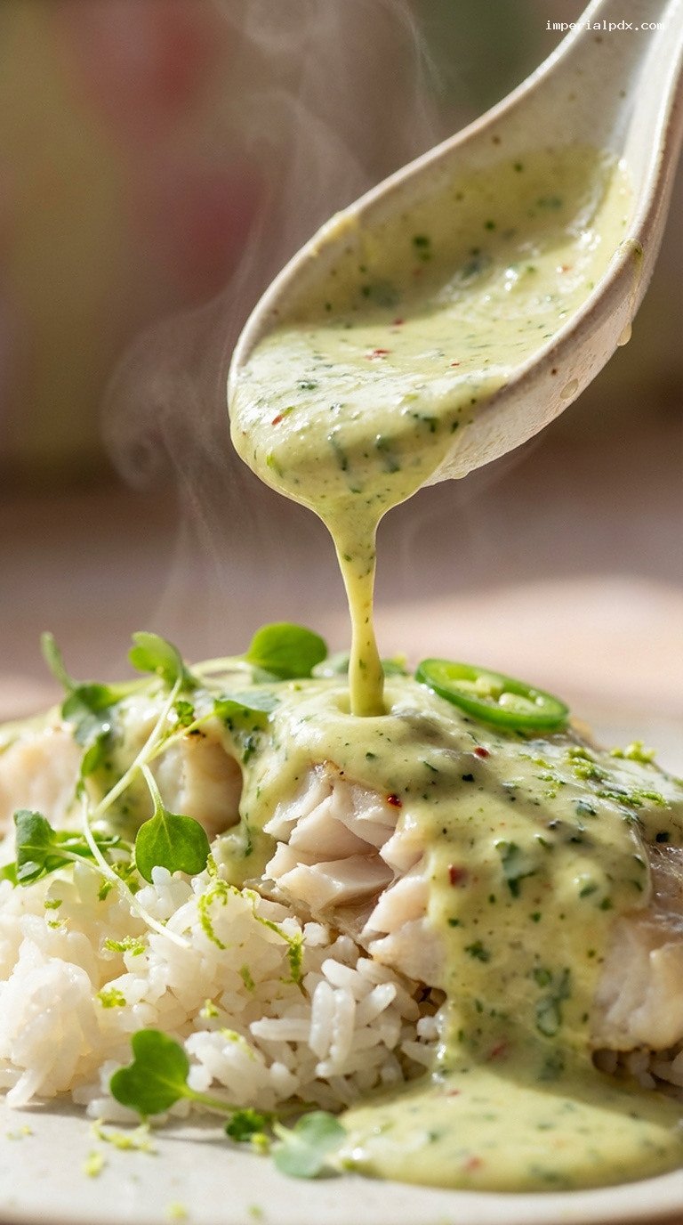 Silky Coconut-Lime Cilantro Sauce for Fish and Veggies – Imperial Recipes