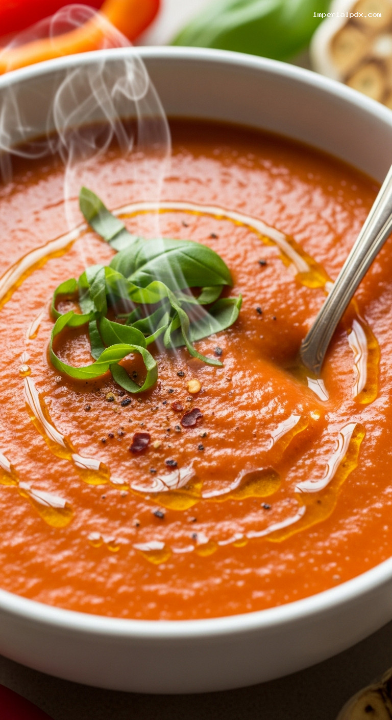 Silky Roasted Red Pepper and Tomato Soup - Imperial Recipes