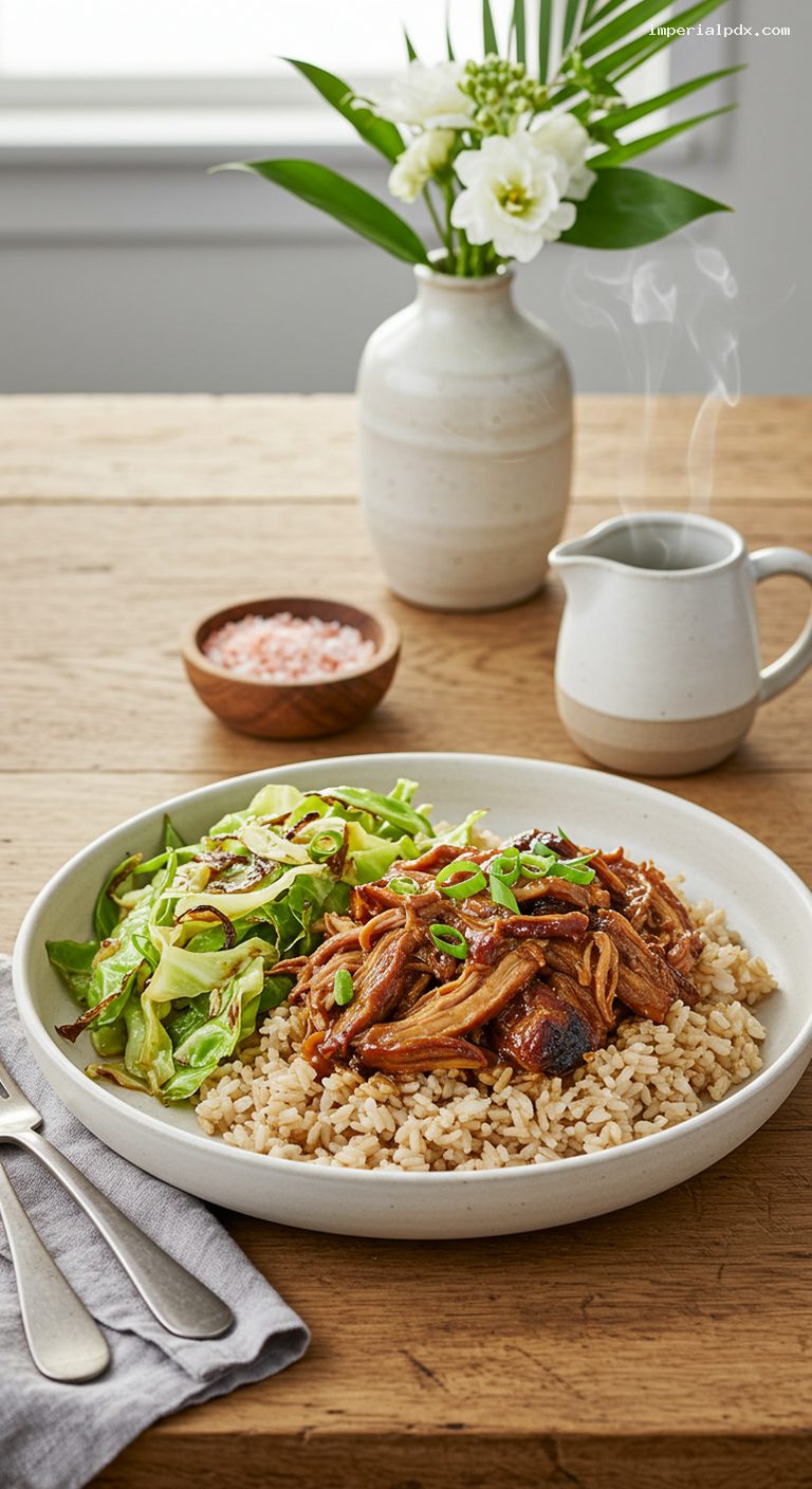 Slow-Cooked Kalua Turkey with Cabbage and Rice – Imperial Recipes