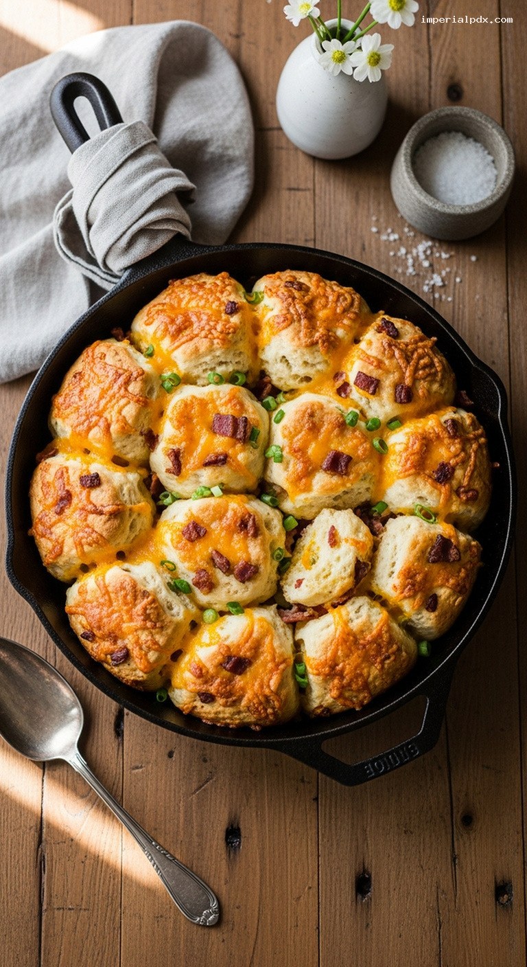 Smoky Bacon Cheddar Pull-Apart Biscuits for Game Day – Imperial Recipes