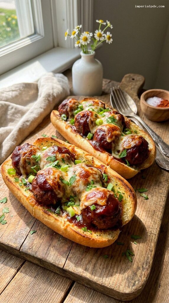 Smoky BBQ Meatball Subs With Melted Provolone – Imperial Recipes