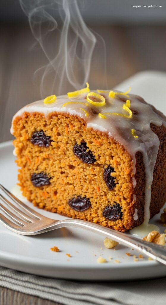 Spiced Carrot Pudding with Lemon Glaze – Imperial Recipes