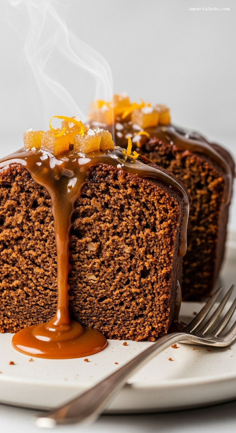 Sticky Ginger Toffee Loaf with Warm Toffee Sauce – Imperial Recipes