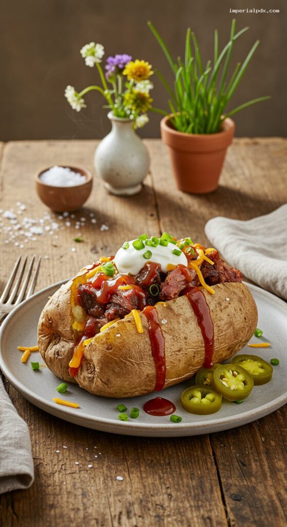 Texas-Style Brisket Loaded Baked Potato – Imperial Recipes