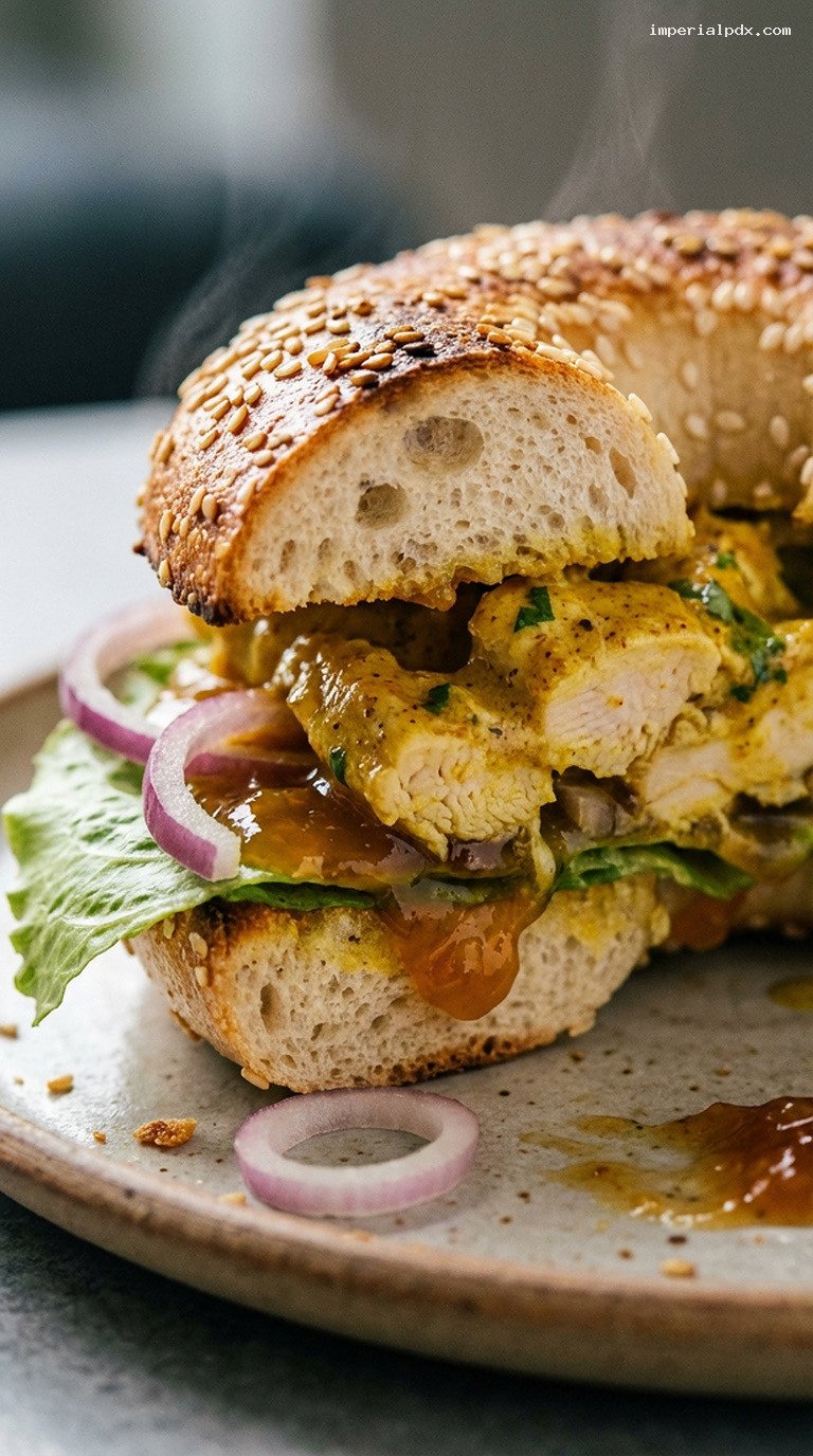 Tropical Mango Chicken Curry Chutney Bagel – Imperial Recipes