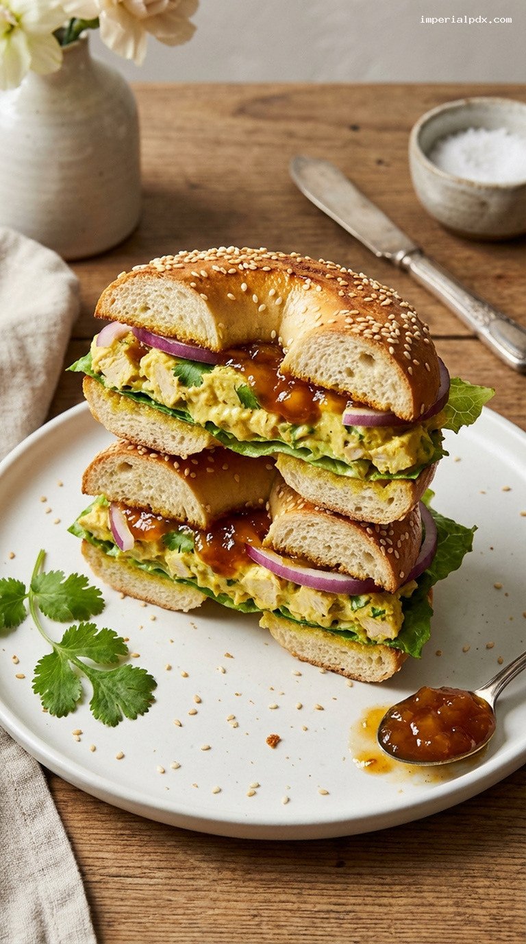 Tropical Mango Chicken Curry Chutney Bagel – Imperial Recipes