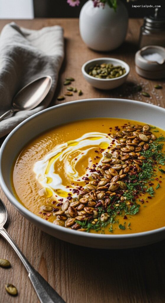 Anatolian Pumpkin Soup With Yogurt and Roasted Seeds – Imperial Recipes