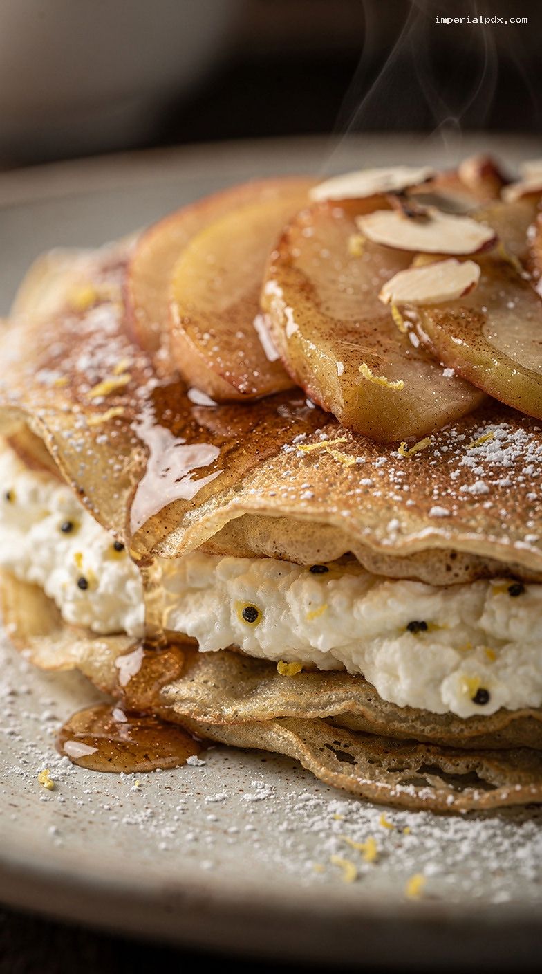 Apple Cinnamon Crepes With Sweet Ricotta and Warm Apples – Imperial Recipes