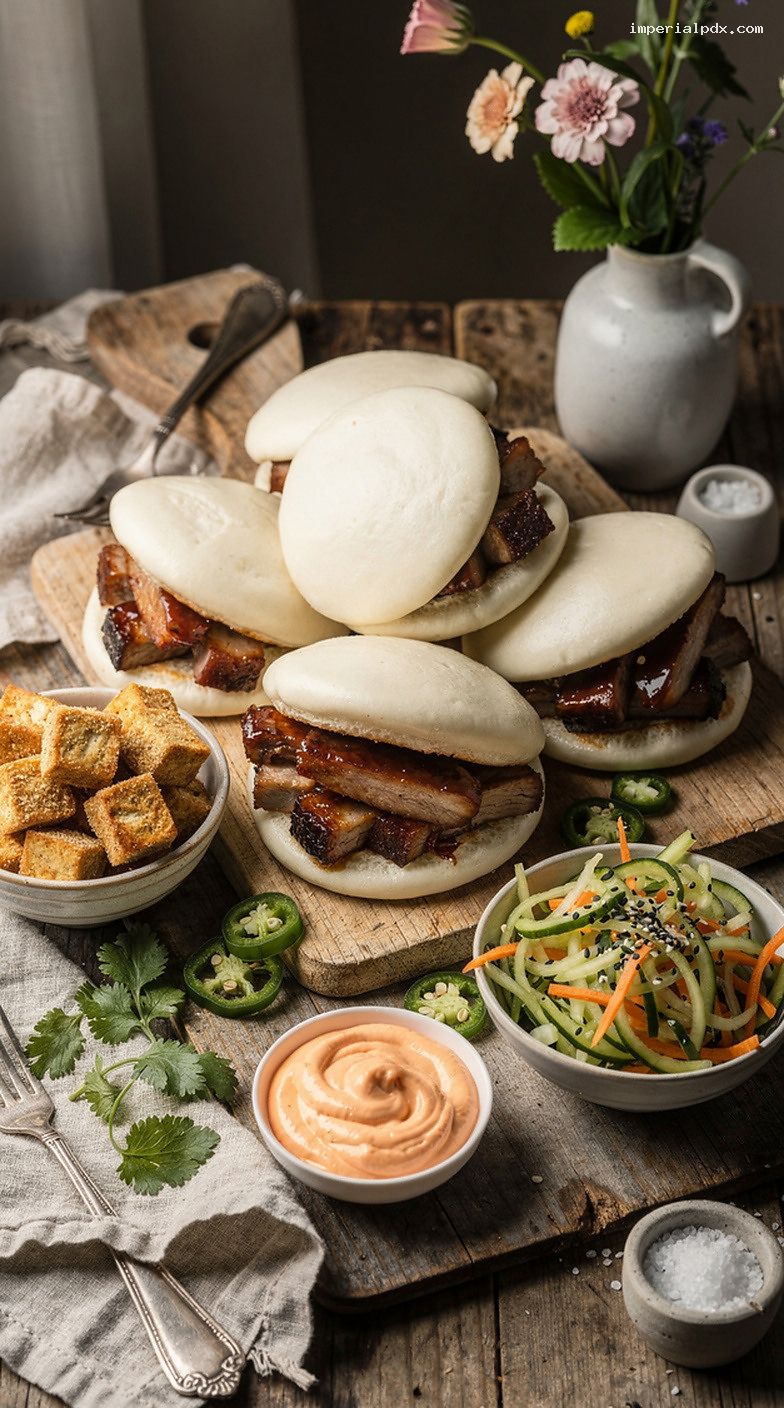 Assorted Bao Bun Station With Pork Belly and Crispy Tofu – Imperial Recipes
