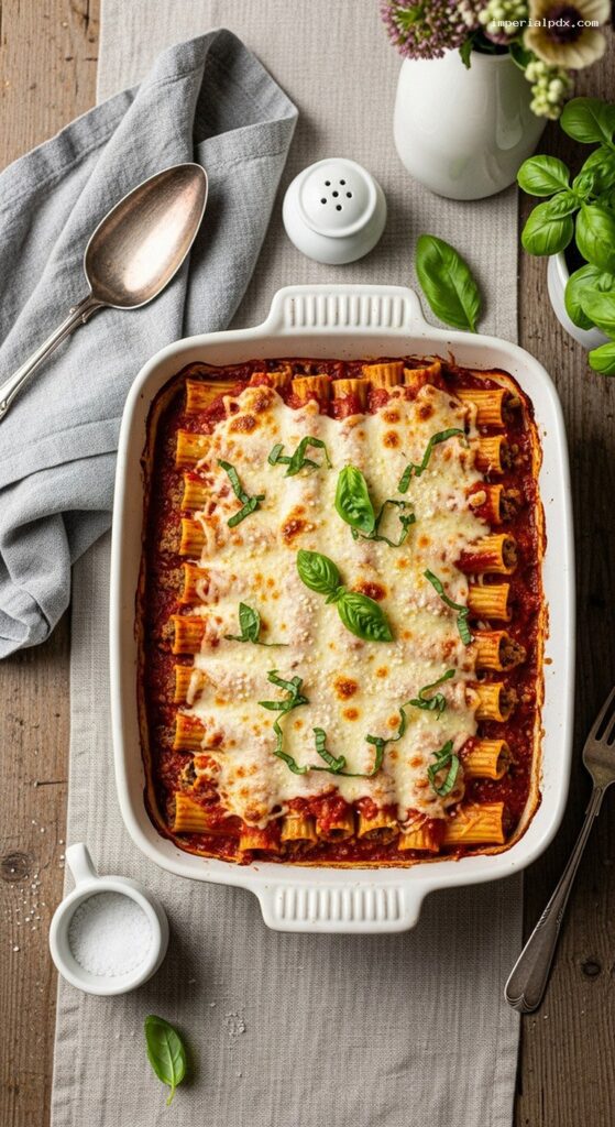 Baked Beef and Ricotta Stuffed Manicotti – Imperial Recipes