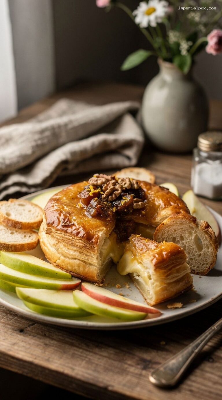 Baked Brie en Croûte With Fig-Walnut Compote – Imperial Recipes