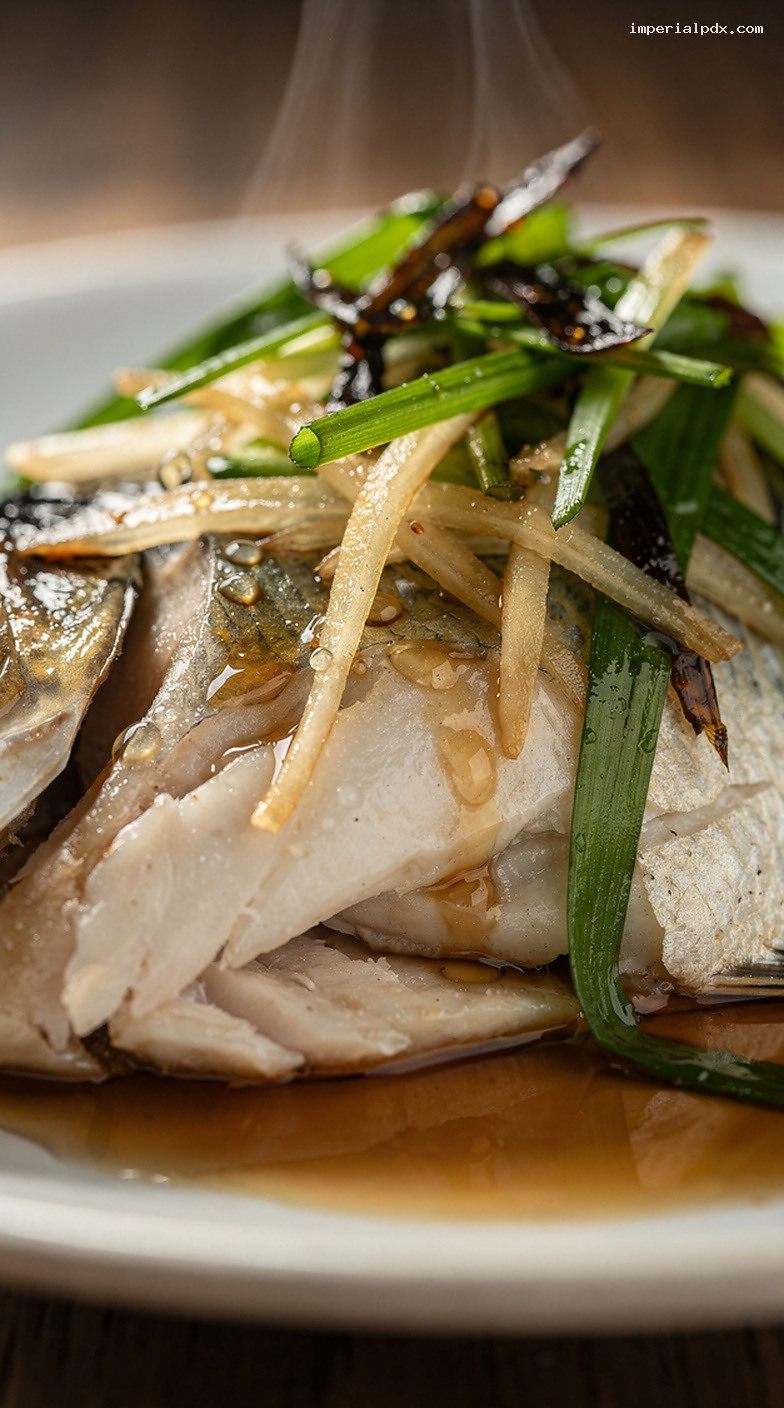 Cantonese Ginger Scallion Steamed Fish With Sizzling Soy Oil – Imperial ...
