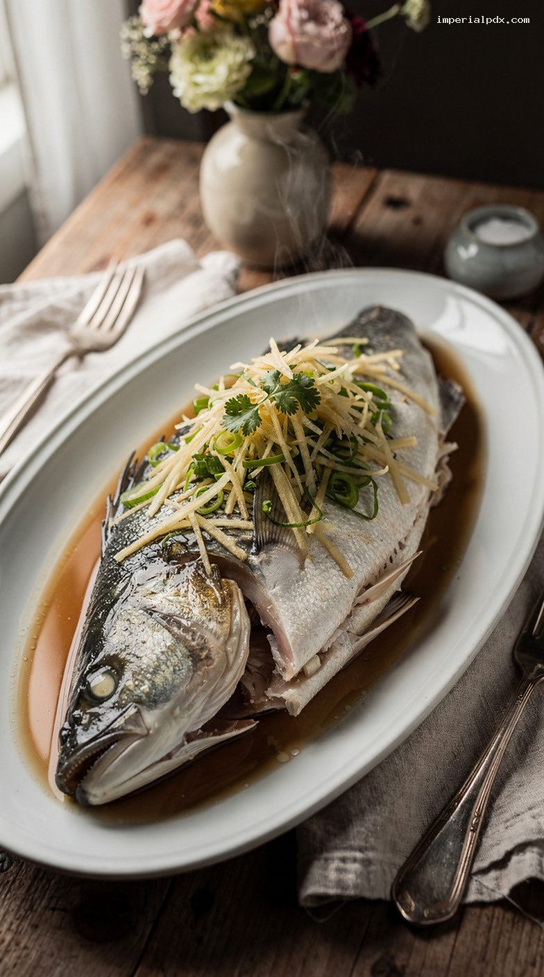 Cantonese Ginger Scallion Steamed Fish With Sizzling Soy Oil – Imperial ...